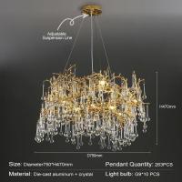 China Dining Living Room Bedroom Chandeliers Branch Ceiling Crystal Chandelier Modern Luxury Crystal Chandelier (WH-CY-259) for sale