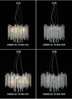 China Modern Rectangle Crystal Chandeliers Large for Dining Living Room Silver Long K9 Crystal Chandeliers (WH-CY-260) for sale