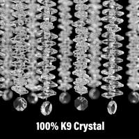 China Modern Rectangle Crystal Chandeliers Large for Dining Living Room Silver Long K9 Crystal Chandeliers (WH-CY-260) for sale