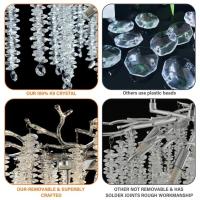 China Modern Rectangle Crystal Chandeliers Large for Dining Living Room Silver Long K9 Crystal Chandeliers (WH-CY-260) for sale