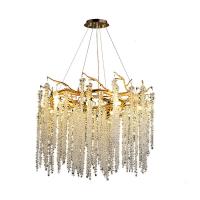 China Modern Rectangle Crystal Chandeliers Large for Dining Living Room Silver Long K9 Crystal Chandeliers (WH-CY-260) for sale