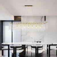 China Modern Rectangle Crystal Chandeliers Large for Dining Living Room Silver Long K9 Crystal Chandeliers (WH-CY-260) for sale