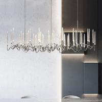 China Long Crystal Candelabra Ceiling Chandelier Luxury Gold Crystal Candle Chandelier Light (WH-CY-261) for sale