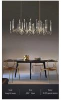 China Long Crystal Candelabra Ceiling Chandelier Luxury Gold Crystal Candle Chandelier Light (WH-CY-261) for sale