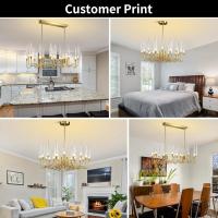 China Long Crystal Candelabra Ceiling Chandelier Luxury Gold Crystal Candle Chandelier Light (WH-CY-261) for sale