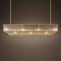 China Golden Crystal Chandelier Luxurious Shiny Round Linear Pendant Light (WH-CY-262) for sale