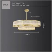 China Golden Crystal Chandelier Luxurious Shiny Round Linear Pendant Light (WH-CY-262) for sale