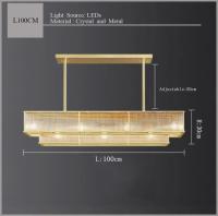 China Golden Crystal Chandelier Luxurious Shiny Round Linear Pendant Light (WH-CY-262) for sale