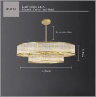 China Golden Crystal Chandelier Luxurious Shiny Round Linear Pendant Light (WH-CY-262) for sale
