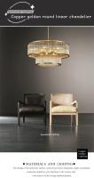 China Golden Crystal Chandelier Luxurious Shiny Round Linear Pendant Light (WH-CY-262) for sale