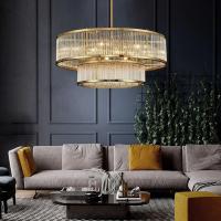 China Golden Crystal Chandelier Luxurious Shiny Round Linear Pendant Light (WH-CY-262) for sale