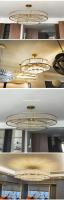 China Golden Crystal Chandelier Luxurious Shiny Round Linear Pendant Light (WH-CY-262) for sale