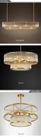 China Golden Crystal Chandelier Luxurious Shiny Round Linear Pendant Light (WH-CY-262) for sale