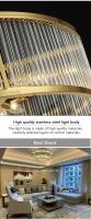 China Golden Crystal Chandelier Luxurious Shiny Round Linear Pendant Light (WH-CY-262) for sale
