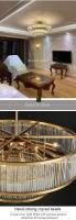 China Golden Crystal Chandelier Luxurious Shiny Round Linear Pendant Light (WH-CY-262) for sale