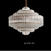 China Big Classic Hanging Lamps for Living Room Modern Luxury Glass Crystal Chandelier Lighting(WH-CY-263) for sale