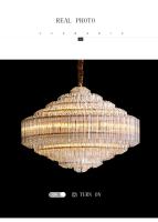 China Big Classic Hanging Lamps for Living Room Modern Luxury Glass Crystal Chandelier Lighting(WH-CY-263) for sale