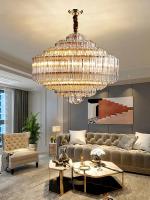 China Big Classic Hanging Lamps for Living Room Modern Luxury Glass Crystal Chandelier Lighting(WH-CY-263) for sale