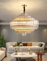 China Big Classic Hanging Lamps for Living Room Modern Luxury Glass Crystal Chandelier Lighting(WH-CY-263) for sale