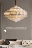 China Big Classic Hanging Lamps for Living Room Modern Luxury Glass Crystal Chandelier Lighting(WH-CY-263) for sale