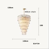China Large Hanging Lamps for Living Room Hotel Lustre Gold Nordic Luxury Glass Bar Big Ceiling Chandelier (WH-CY-264) for sale