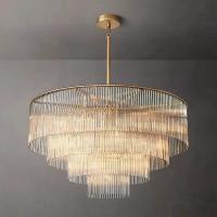 China Large Hanging Lamps for Living Room Hotel Lustre Gold Nordic Luxury Glass Bar Big Ceiling Chandelier (WH-CY-264) for sale
