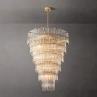China Large Hanging Lamps for Living Room Hotel Lustre Gold Nordic Luxury Glass Bar Big Ceiling Chandelier (WH-CY-264) for sale
