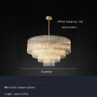 China Large Hanging Lamps for Living Room Hotel Lustre Gold Nordic Luxury Glass Bar Big Ceiling Chandelier (WH-CY-264) for sale