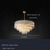 China Large Hanging Lamps for Living Room Hotel Lustre Gold Nordic Luxury Glass Bar Big Ceiling Chandelier (WH-CY-264) for sale