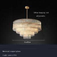 China Large Hanging Lamps for Living Room Hotel Lustre Gold Nordic Luxury Glass Bar Big Ceiling Chandelier (WH-CY-264) for sale
