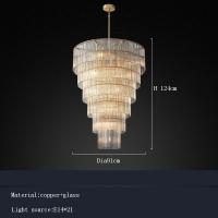 China Large Hanging Lamps for Living Room Hotel Lustre Gold Nordic Luxury Glass Bar Big Ceiling Chandelier (WH-CY-264) for sale