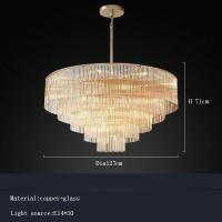 China Large Hanging Lamps for Living Room Hotel Lustre Gold Nordic Luxury Glass Bar Big Ceiling Chandelier (WH-CY-264) for sale