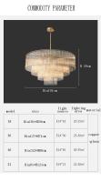 China Large Hanging Lamps for Living Room Hotel Lustre Gold Nordic Luxury Glass Bar Big Ceiling Chandelier (WH-CY-264) for sale