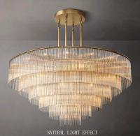 China Large Hanging Lamps for Living Room Hotel Lustre Gold Nordic Luxury Glass Bar Big Ceiling Chandelier (WH-CY-264) for sale