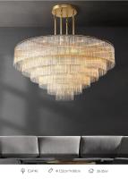 China Large Hanging Lamps for Living Room Hotel Lustre Gold Nordic Luxury Glass Bar Big Ceiling Chandelier (WH-CY-264) for sale