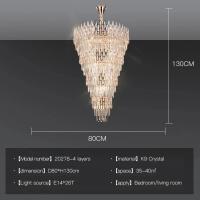 China Duplex Building Living Room Chandelier Building Stairway Long Chandelier Luxury Crystal Lamp(WH-CY-269) for sale