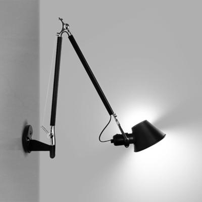 China Black White Color Long swing arm Adjustable Aluminum sconces lamp telescopic wall lights (WH-OR-02） for sale