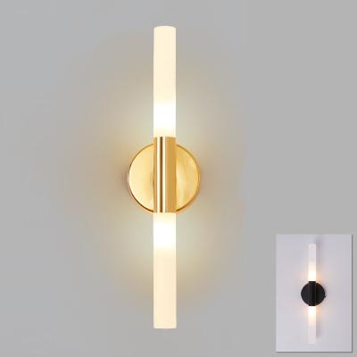 China Modern metal tube pipe up down LED wall lamp light sconce Bedroom foyer washroom living room toilet wall ight (WH-OR-09） for sale