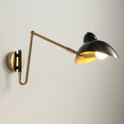 China loft Vintage Black White Bedroom Living room serge lamp Telescopic wall lights (WH-VR-04） for sale