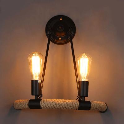 China Aisle corridor balcony bar club cafe light Vintage retro loft rope wall lamp (WH-VR-22) for sale