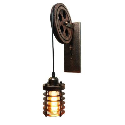 China Industry bedside aisle corridor wind vintage E27 lifting pulley wall lamp （WH-VR-32） for sale