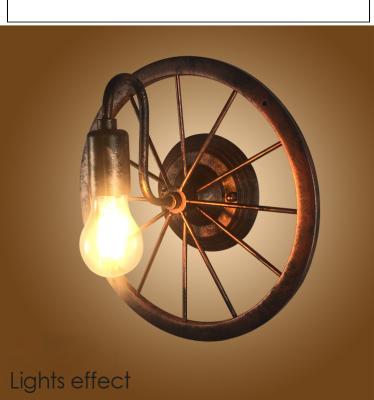 China Retro industrial restaurant bar wall Cafe corridor lamp wheel wall lamp (WH-VR-38) for sale