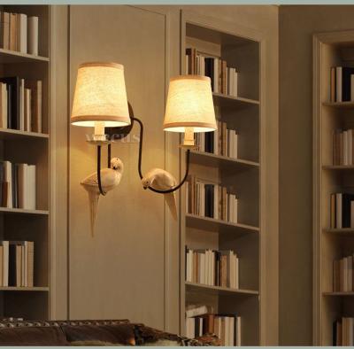 China Retro loft wall lamp double heads bird light study office stair aisle living room bedroom Birds wall light9WH-VR-45) for sale