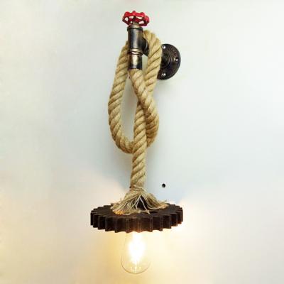 China Loft Industry Rope wind wall lamp Edison light fixture e27 wall light （WH-VR-48） for sale