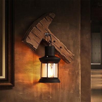 China Restaurant bar cafe light creative industrial Vintage wood wall lamp(WH-VR-53) for sale
