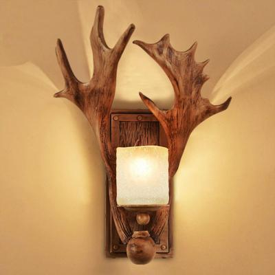 China Vintage wall lamp living room bedside bedroom art wall light aisle cafe corridor hotel restaurant antler lamp (WH-VR-68 for sale