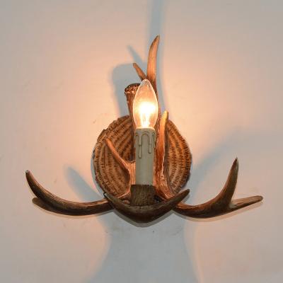 China Personality Antler Art Wall Lamp Parlor Study Corridor Aisle Decorative Sconce Restaurant Cafe Bar Wall Mounted Lighting for sale