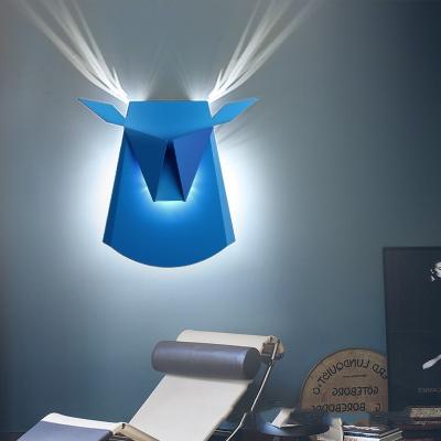China Modern Simple Deer Head Wall Lamp Bedroom Bedside Lamp Corridor aisle ntler wall light（WH-OR-24） for sale