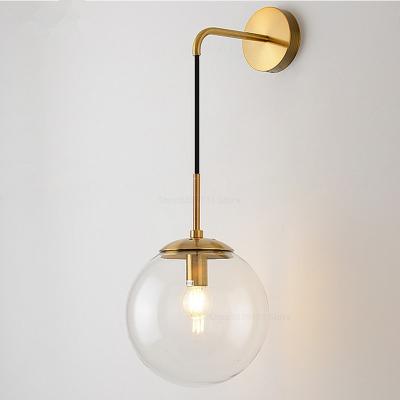 China Nordic Modern Glass Ball Wall Lamps Retro Simple Bedside bubble wall light（WH-OR-33） for sale