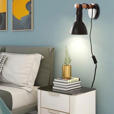 China Home Bedroom Walkway Living Room Office Wooden Metal wall light plug in (WH-OR-36) for sale